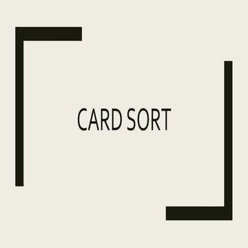 Card sorting | PPTX