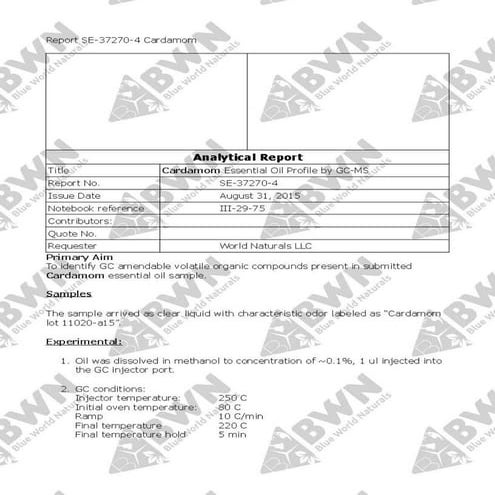Cardamon oil test | PDF