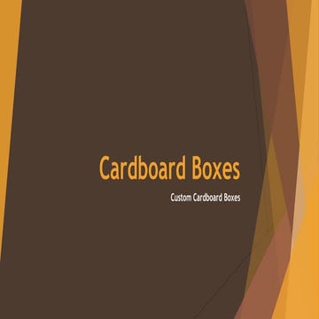Cardboard Boxes | PPT