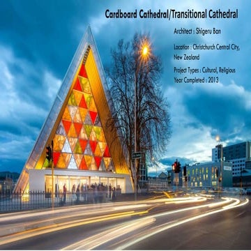Cardboard cathedral/Transitional Cathedral | PDF