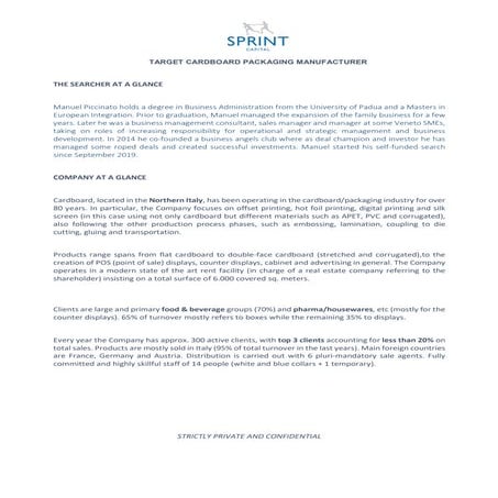 Cardboard packaging two_pager | PDF