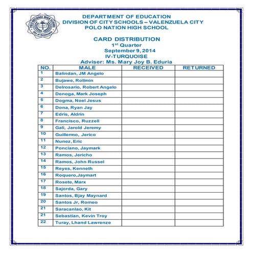 Card distribution format | DOCX
