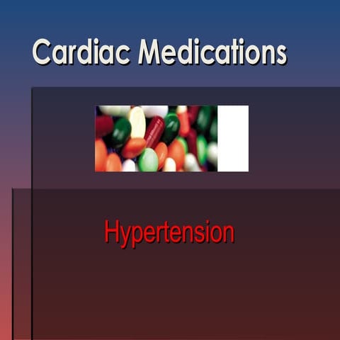 Cardiovascular drugs | PPT