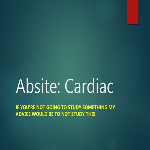 Cardiac absite 2019 | PPTX