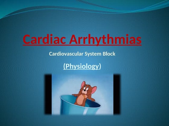 6- Cardiac Arrhythmias .pdf is a disease | PPT