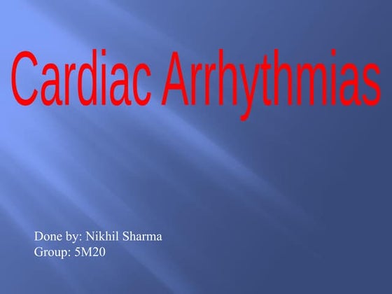 Arrhythmias | PDF | Heart and Cardiovascular Diseases | Diseases and Conditions