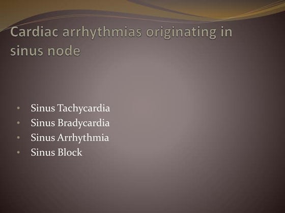 Arrythmia | PPTX