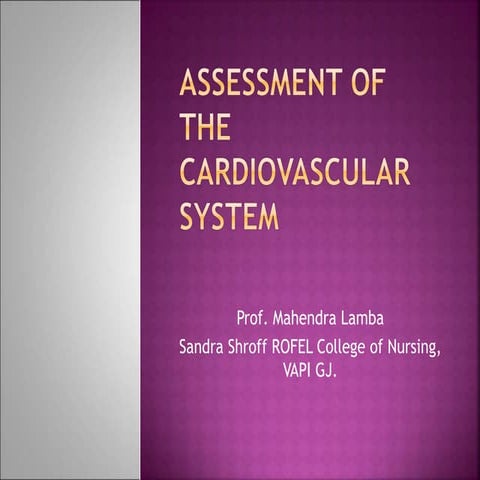 Cardiac assessment | PPT