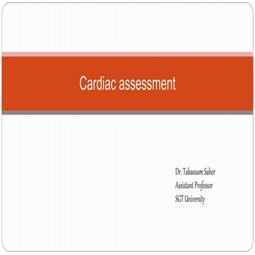 cardiac assessment. basic assessment about the cardiac assessment | PPTX
