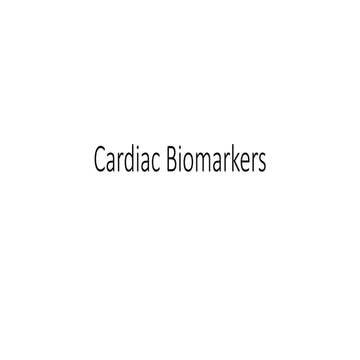 Cardiac biomarkers | PPT