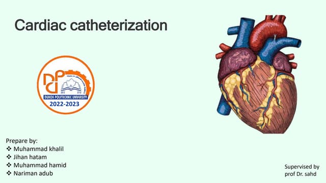 CARDIAC CATHETERIZATION NURSING CARE | PPTX