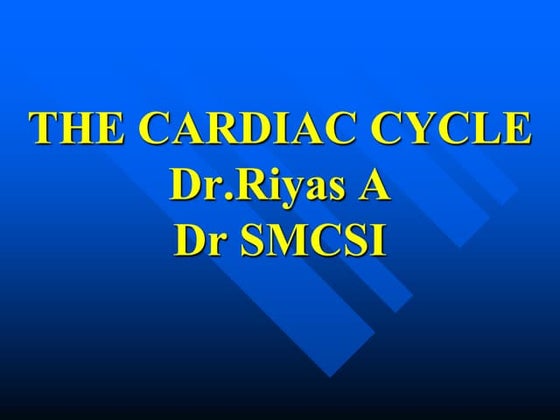 The Cardiac Cycle | PDF
