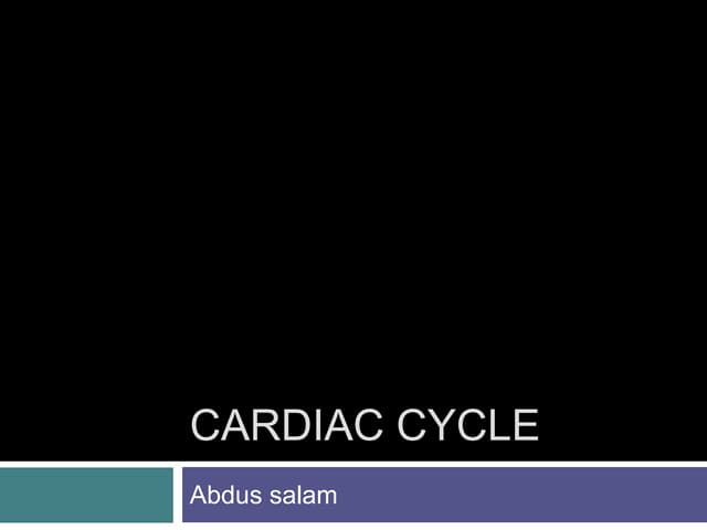 Cardiac cycle (The Guyton and Hall physiology) | PPTX