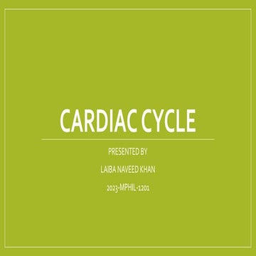 HUMAN CARDIAC CYCLE .presentation cardiology | PPTX