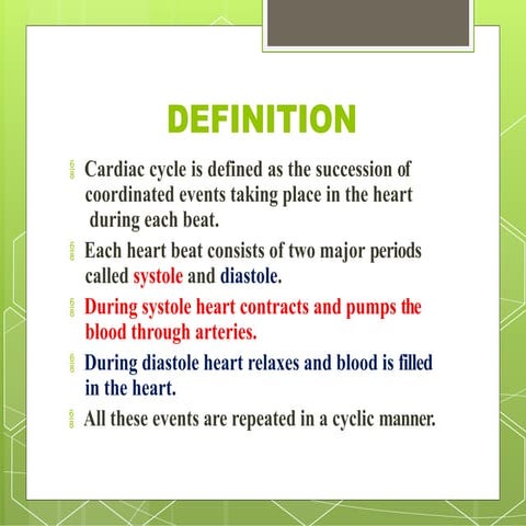 Cardiac cycle description given in this ppt | PPT