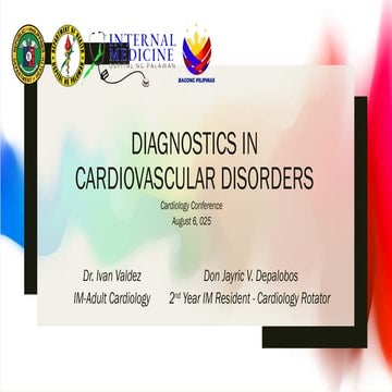 Cardiac Diagnostics for Cardiology Conference | PPTX