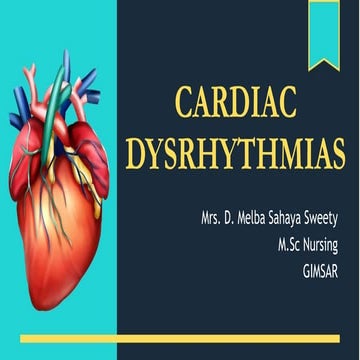 Cardiac dysrhythmias | PPTX