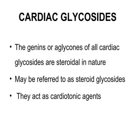 Cardiac glycosides lecture notes-2012-2013 | PPT