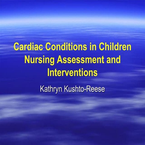 Cardiac lecture pediatrics fall 2012 | PPT