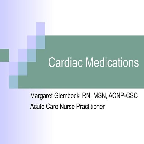 Cardiovascular drugs | PPT