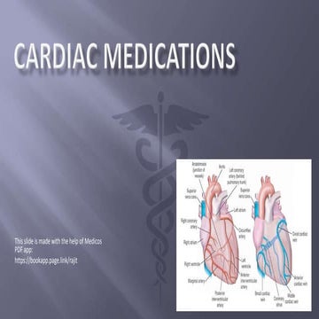 Cardiac medications | PPTX | Heart and Cardiovascular Diseases ...
