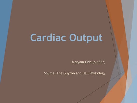 cardiac output | PPT