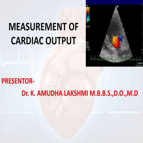 Cardiac Output Cardiac Output From The Arterial Catheter: Deceptively
