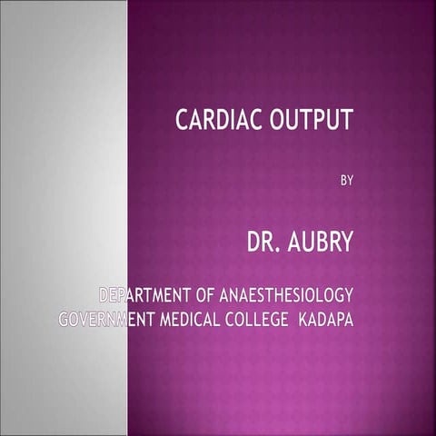 Cardiac output factors responsible and effecting | PPTX
