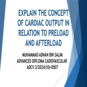 Cardiac output preload afterload in heart | PPTX | Heart and Cardiovascular Diseases | Diseases ...