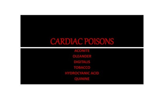 Cardiac poisons | PPT