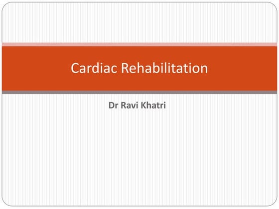 Overview of phases of cardiac rehabilitation | PPT
