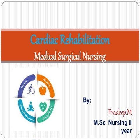Cardiac rehabilitation pradeep | PPTX