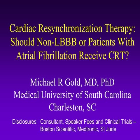 Cardiac resynchronization therapy : Atrial Fibrillation | PDF