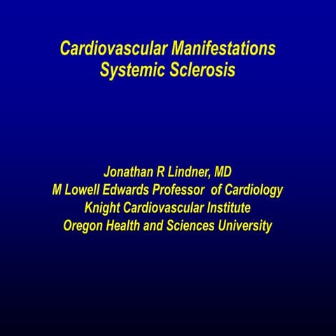 Cardiovascular Manifestations, Systemic Sclerosis by Dr. Jonathan R ...