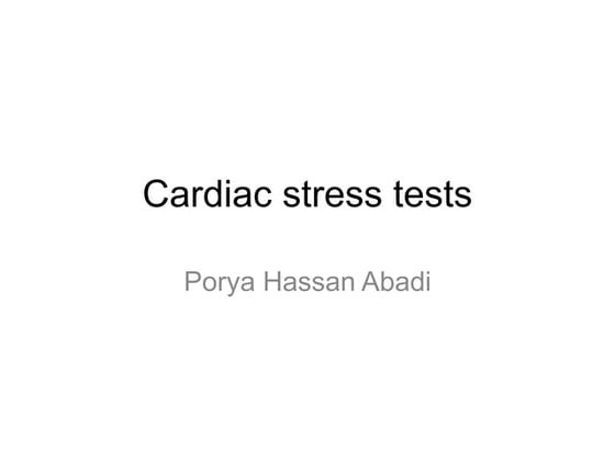 Stress test / Treadmill test | PPTX