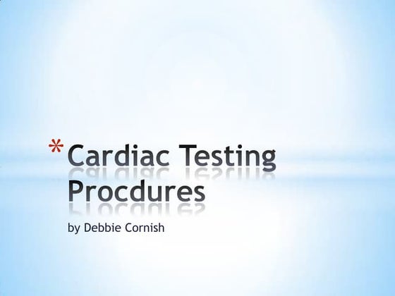 Cardiac diagnostic procedures | PPT