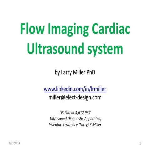 Color flow medical cardiac ultrasound | PPTX