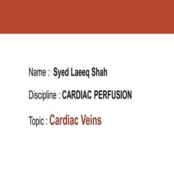 Cardiac Veins ,types briefly explanation | PDF
