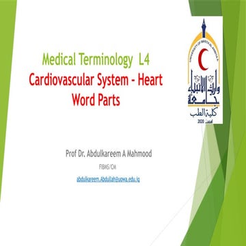 Cardiad term L4.pptx/ medical termonology | PPTX