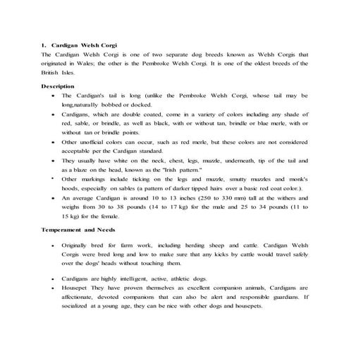 Cardigan welsh corgi | PDF