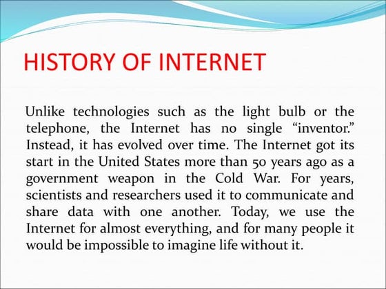 History of the internet | PPT