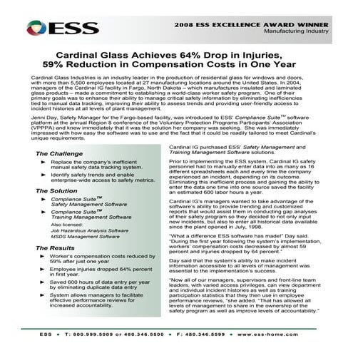 Cardinal Glass Case Study | PDF