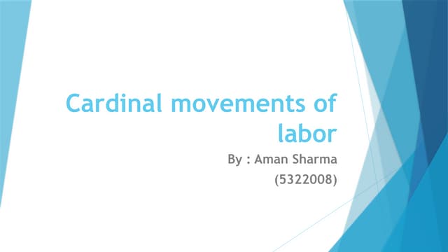 Mechanism of labour | PPT