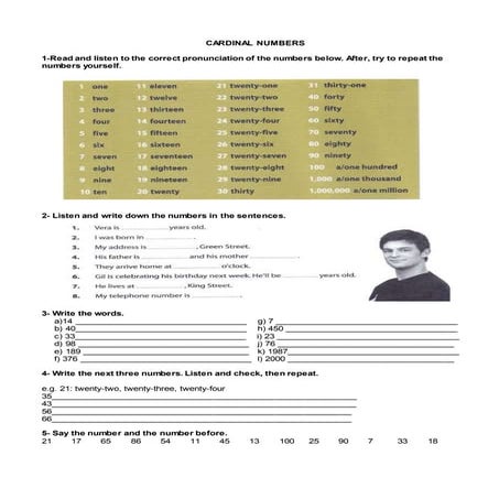 Cardinal numbers | DOCX