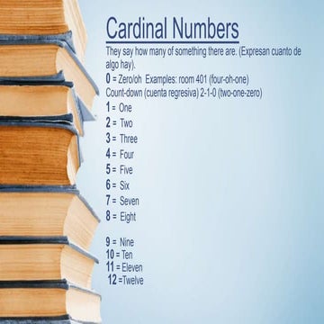 Cardinal numbers | PPT