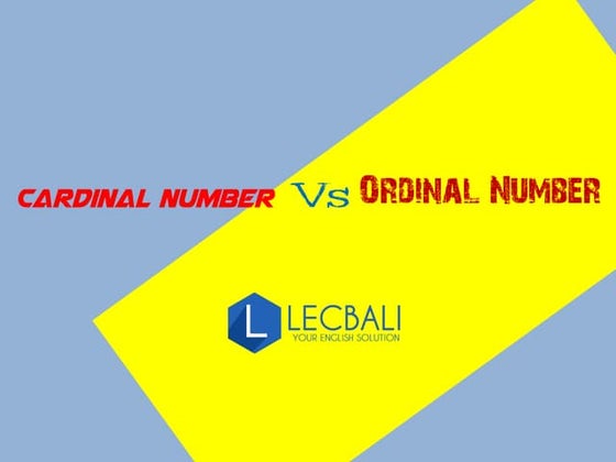 Cardinal and ordinal numbers ppt | PPT