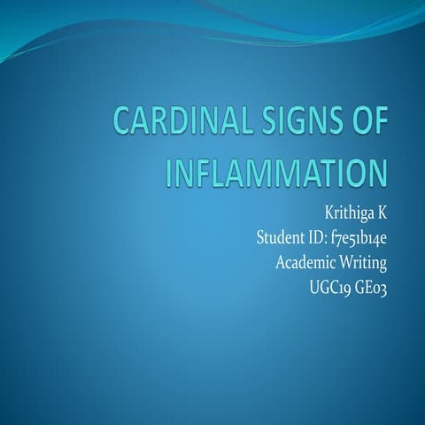 Cardinal signs of_inflammation (1) | PPTX
