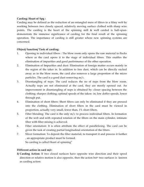 Carding note | PDF | Needlework | Arts and Crafts