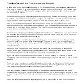 Cardio Cocktail for Cardiovascular Health