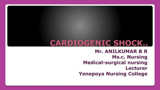 (5) nursing care plans (ncp) for cardiogenic shock | DOCX